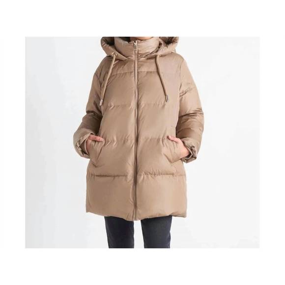 Dex | Jackets & Coats | New Dex Hooded Puffer In Prairie Beige | Poshmark